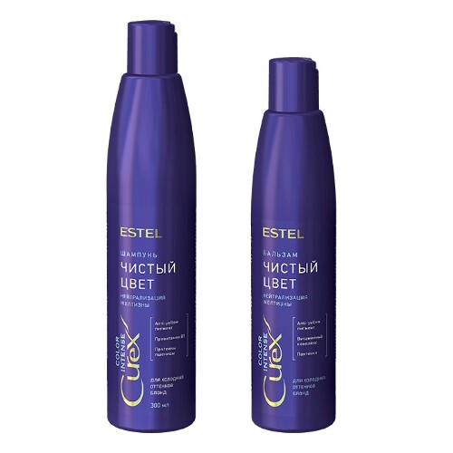 набор №1 estel curex color intense для холодных оттенков блонд (шампунь ...