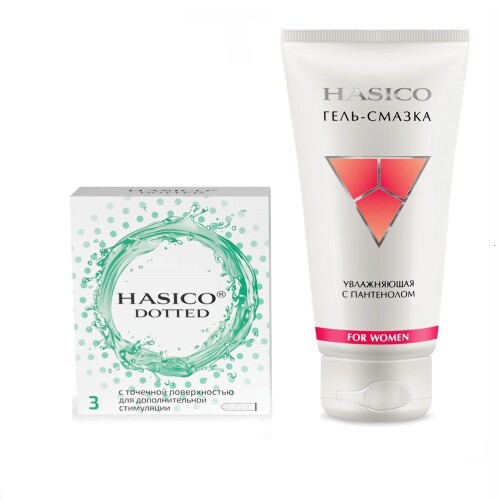 Набор из 2х средств HASICO: ПРЕЗЕРВАТИВЫ HASICO С ТОЧКАМИ N3+ ГЕЛЬ-СМАЗКА Д/ЖЕНЩИН 100МЛ - цена ...