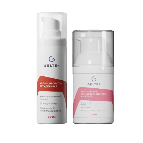 Набор из двух средств Гельтек крем для век укрепляющий ceramides ...